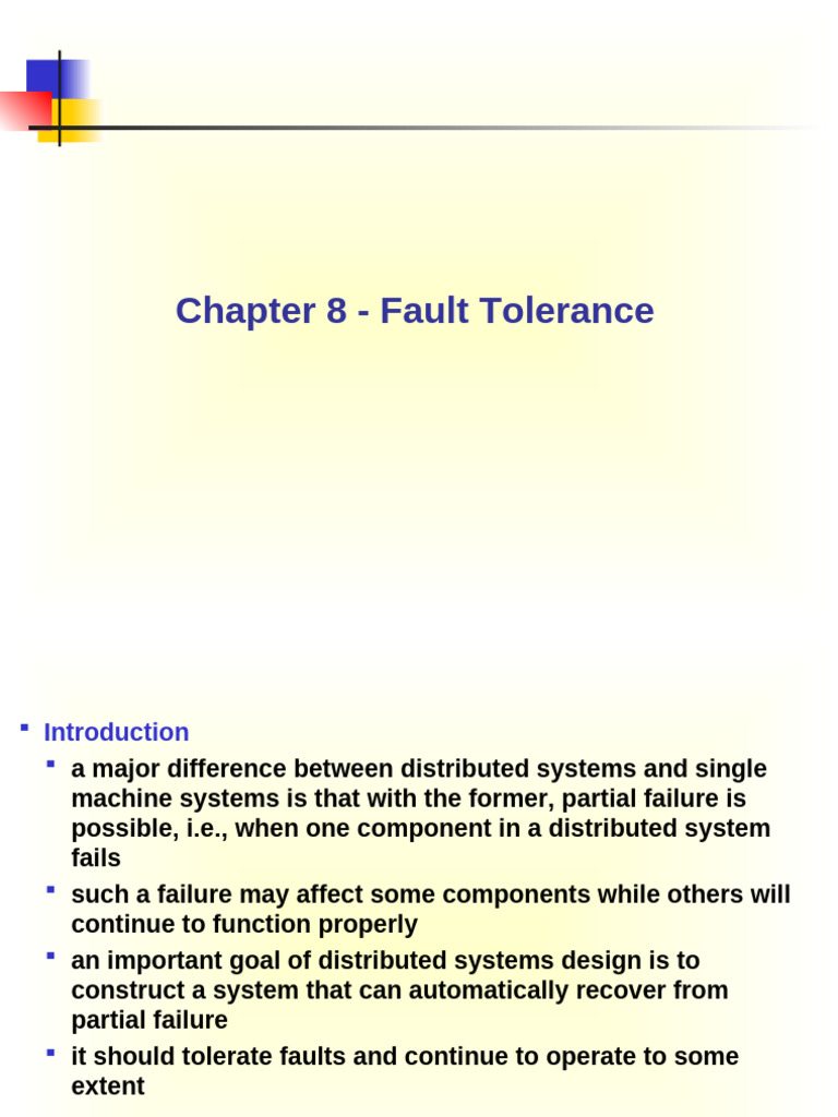 DS Chapter 8-Fault Tolerance | PDF