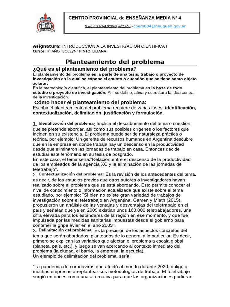 Planteamiento de Problemas 2024 | PDF