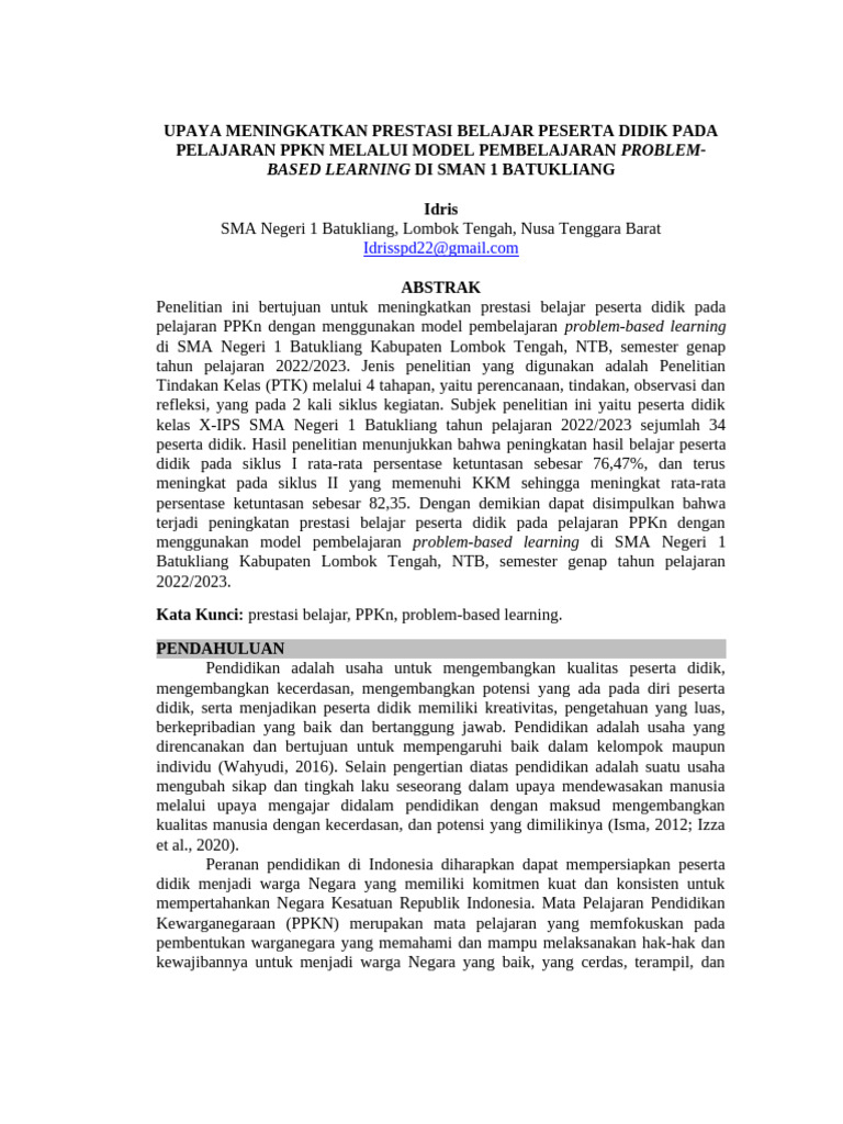 Idris-PPKn-done | PDF