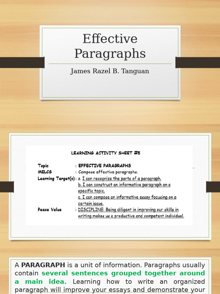 Effective Paragraphs | PDF