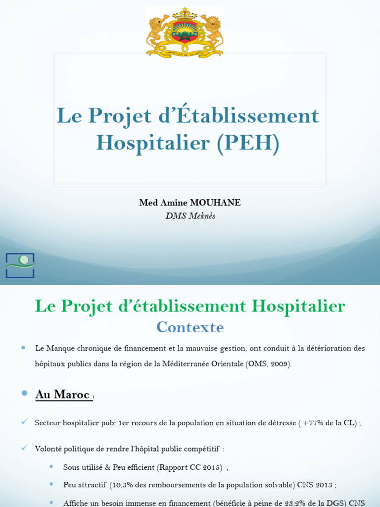 Le Projet D'établissement Hospitalier PEH | PDF