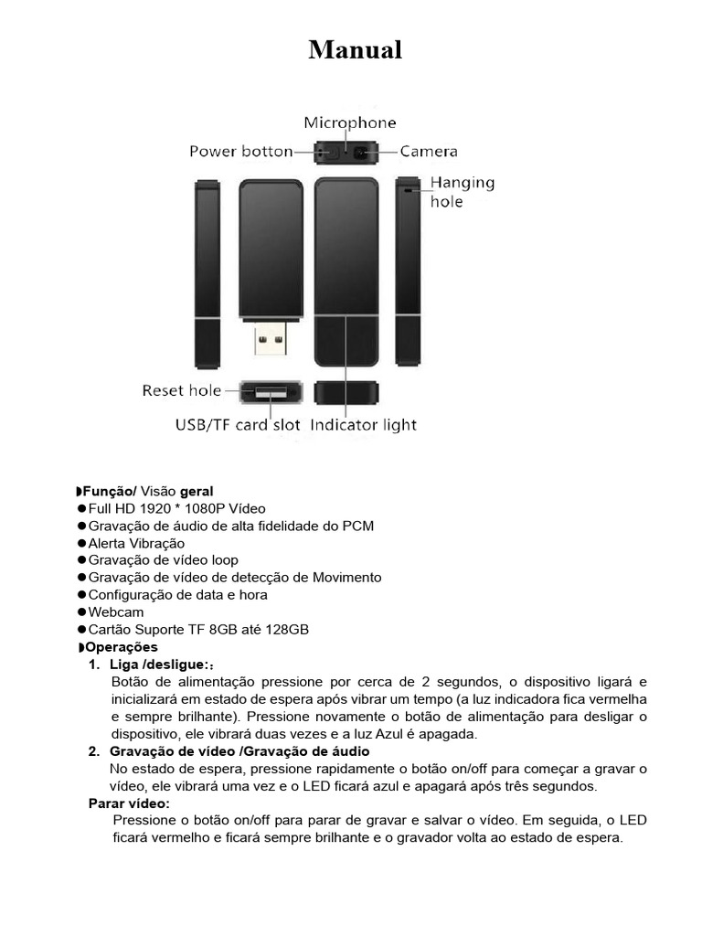 Manual da Câmera UC-60 | PDF | Vídeo | Computadores