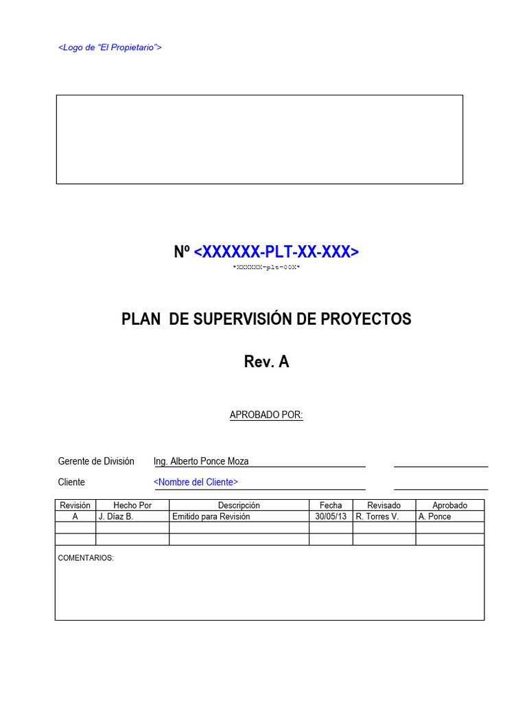 Modelo Plan de Supervision | PDF