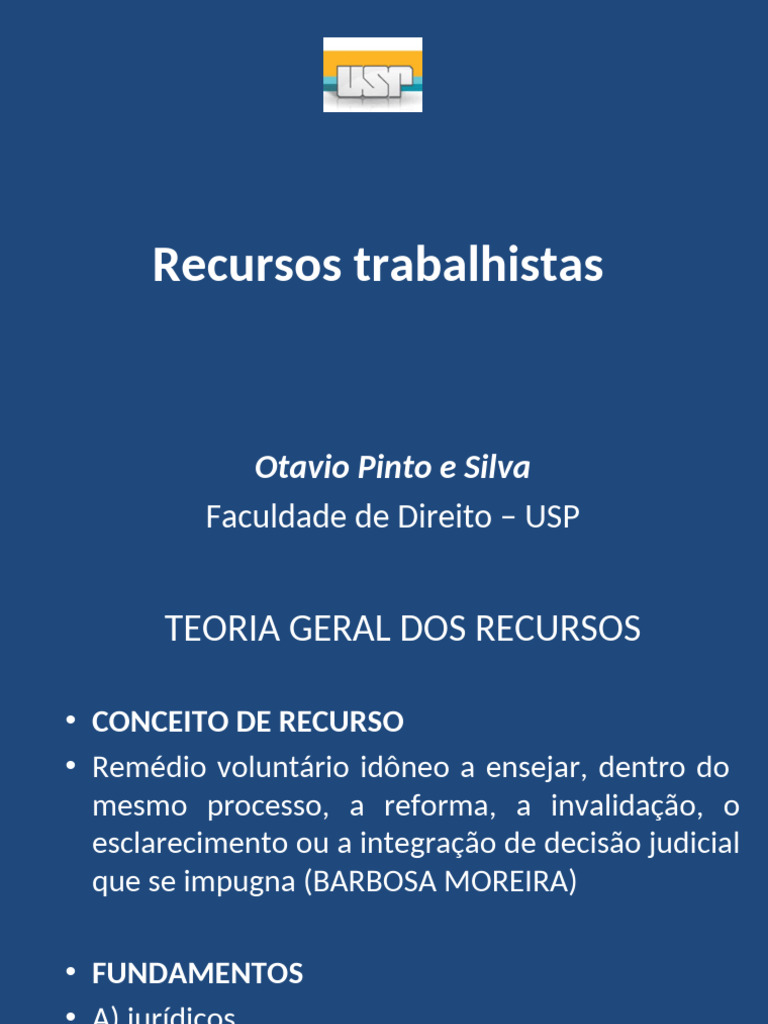 Recursos Trabalhistas | PDF