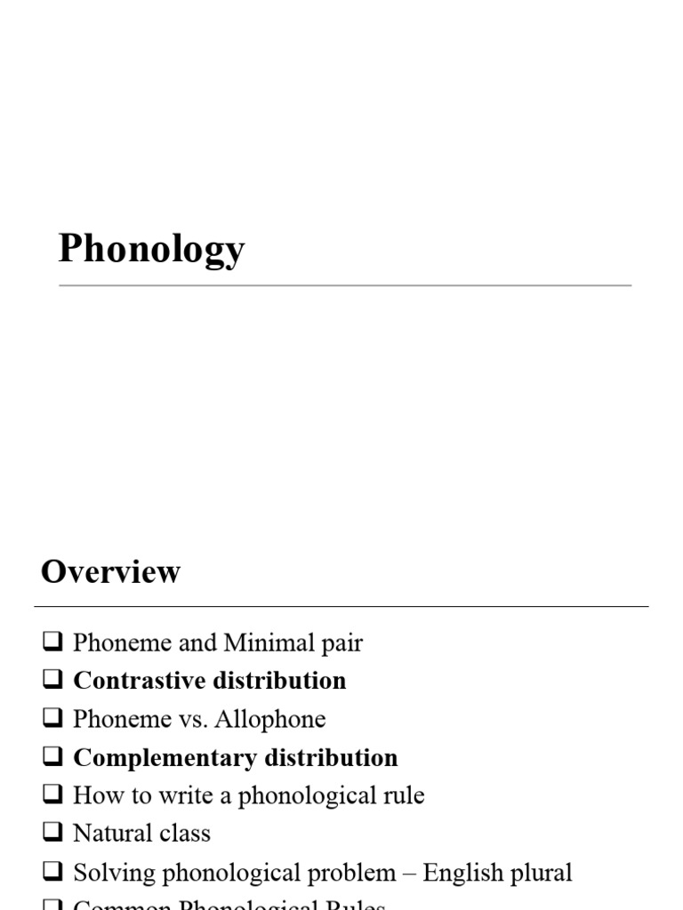 LING 200 Chapter 3 Phonology | PDF