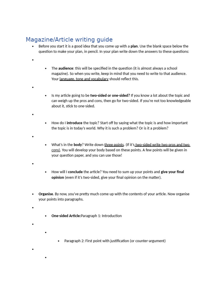 Magazine article guide | PDF