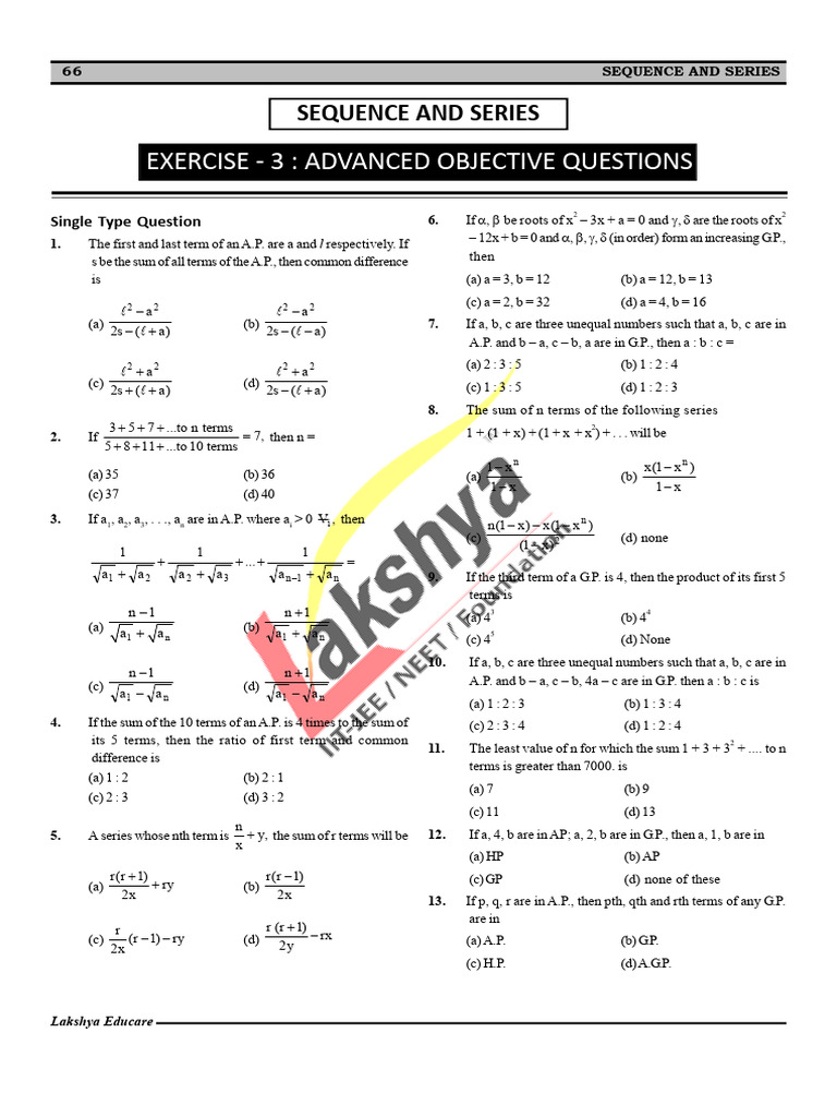 Sequence and Series | PDF