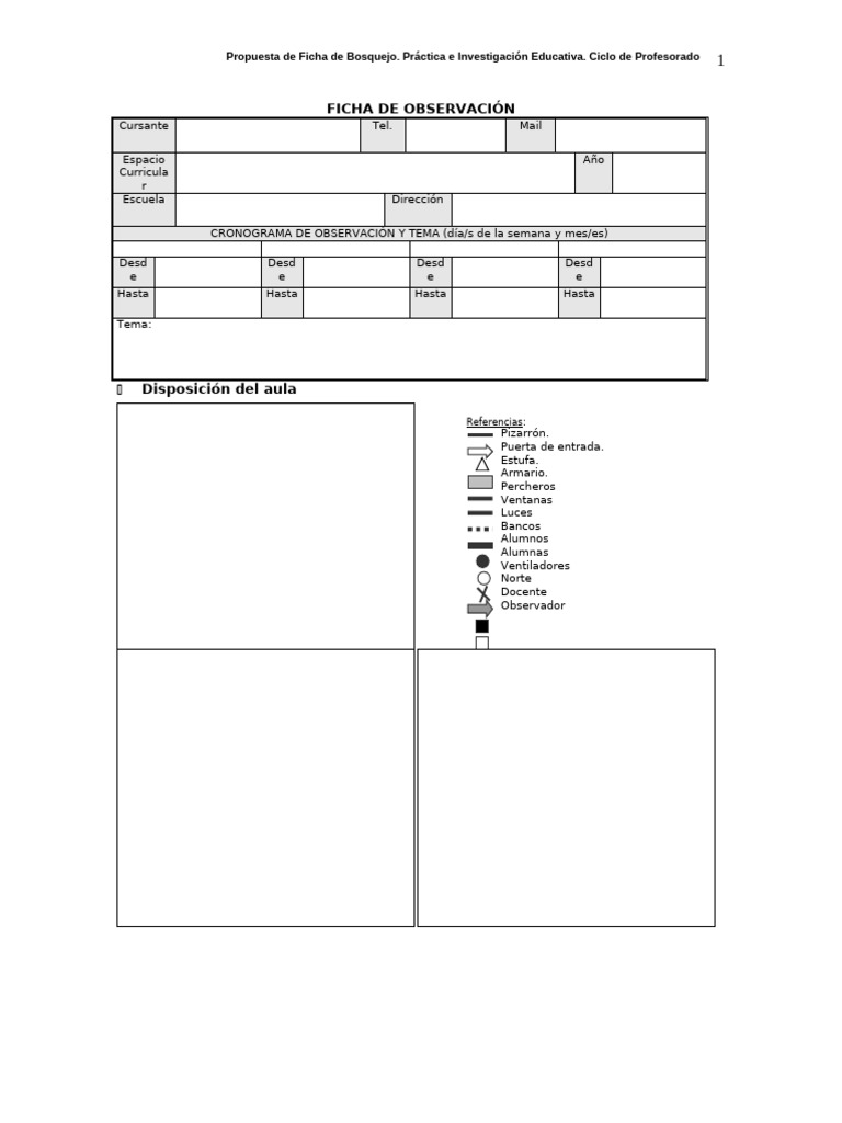 Ficha de Observaci N | PDF