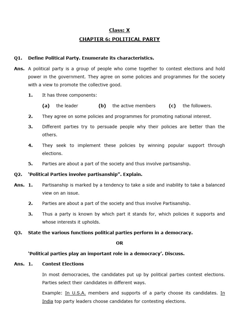 Swati Arora - Political Parties | PDF