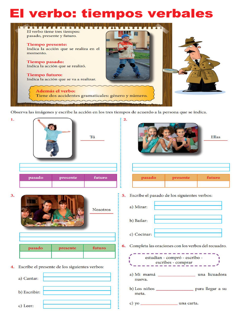 El Verbo Tiempos Verbales | PDF