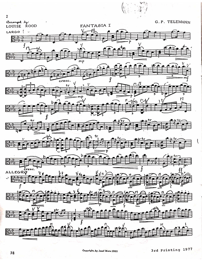 TELEMANN, Fantasía n°1 | PDF