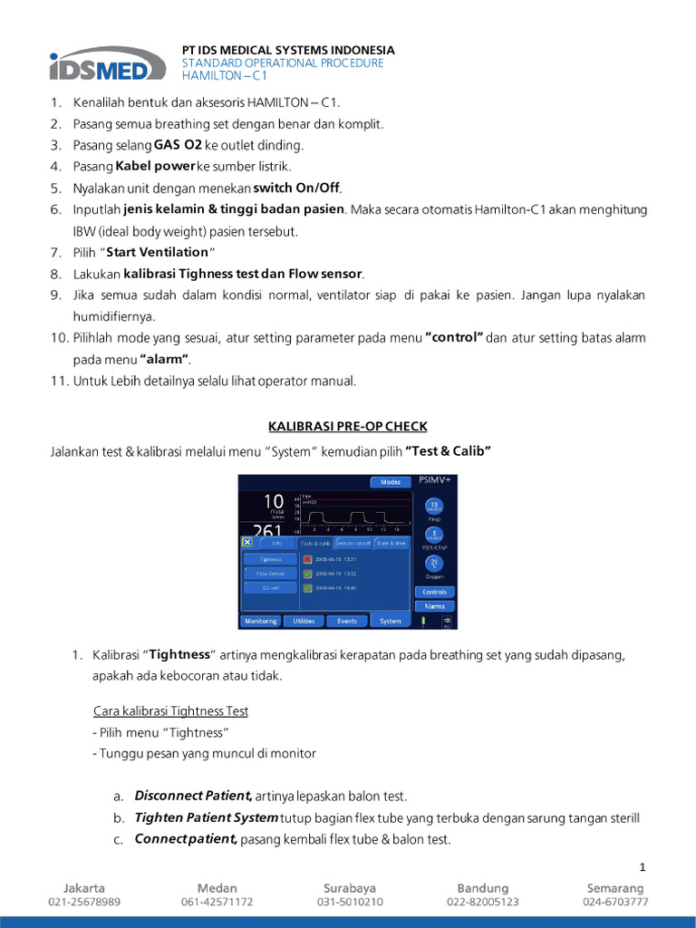 SOP Hamilton C1 H900 | PDF