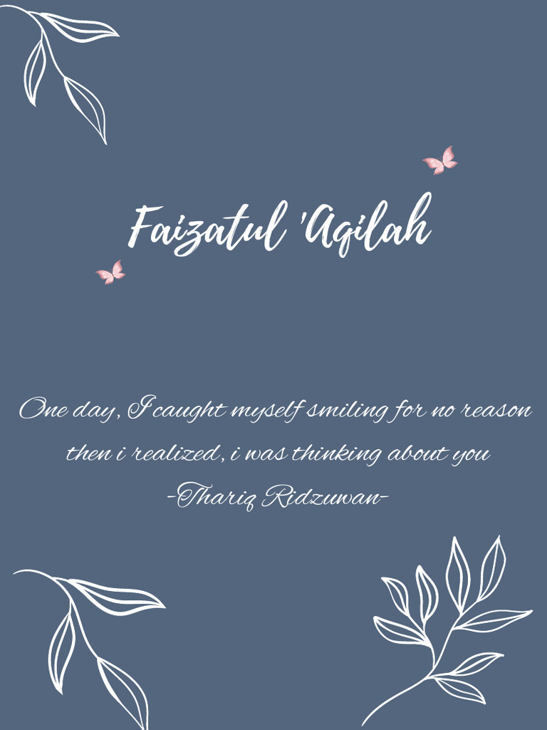 Blue Simple Aesthetic Floral Notebook Cover Page A4 | PDF