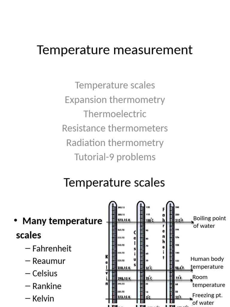 Temperature Measurement. Scales Expansion Thermometry Intro To ...