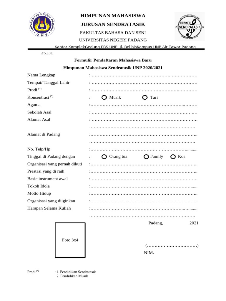 Formulir Maba 20 | PDF