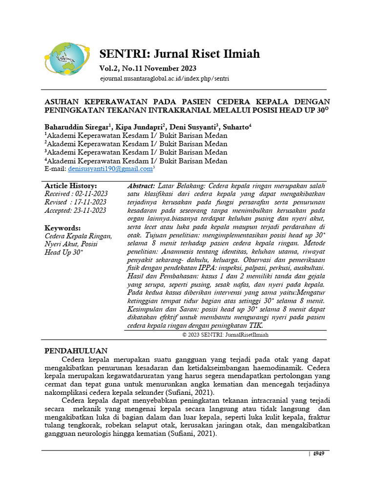 SENTRI: Jurnal Riset Ilmiah: Vol.2, No.11 November 2023 | PDF