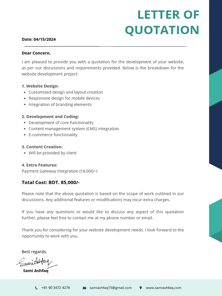 Quotation-for-Website-Development | PDF