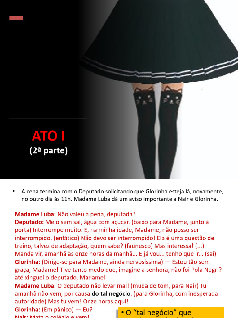 Análise - Perdoa-Me Por Me Traíres - Ato I - 2 Parte | PDF