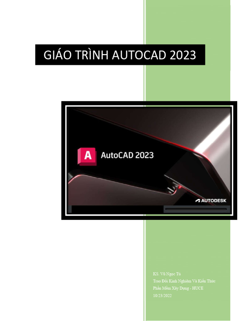 Giao Trinh AutoCad 2023 Moi Nhat (Co Video Kem Theo) | PDF
