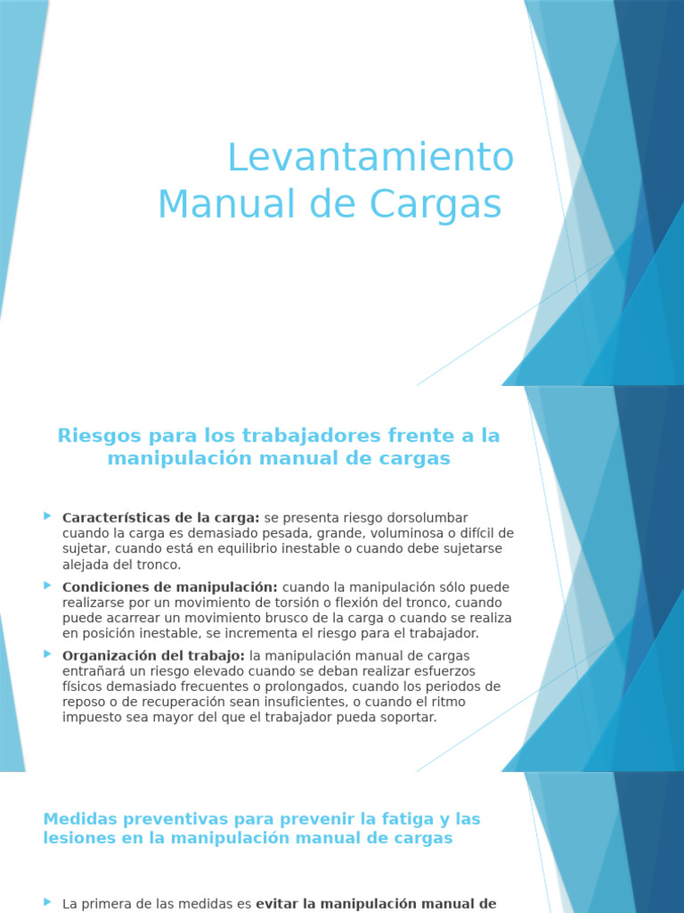 Levantamiento Manual de Cargas | PDF