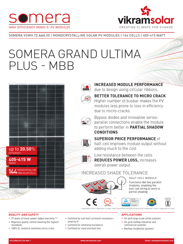 SM Somera-9BB-1500V-144cells-2020-R00 | PDF