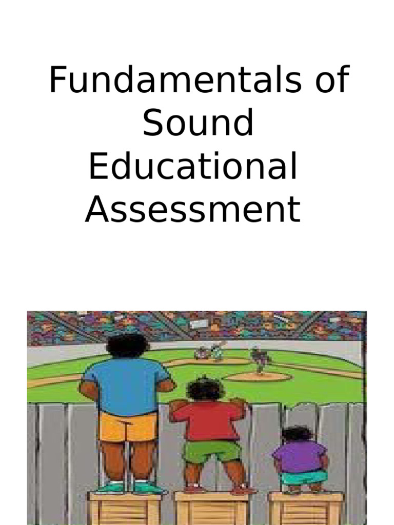 Fundamentals of Sound Educational Assessment | PDF | Educational ...