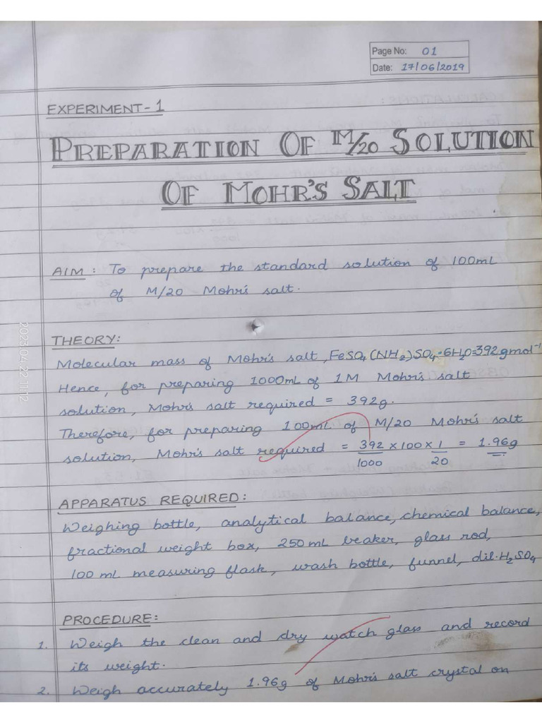 Chem 12_ Exp-1 | PDF