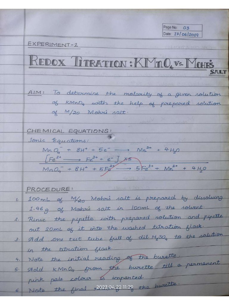 Chem 12 - Exp-2 | PDF