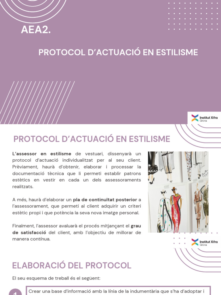 AEA2.Protocol D'actuació en Estilisme | PDF