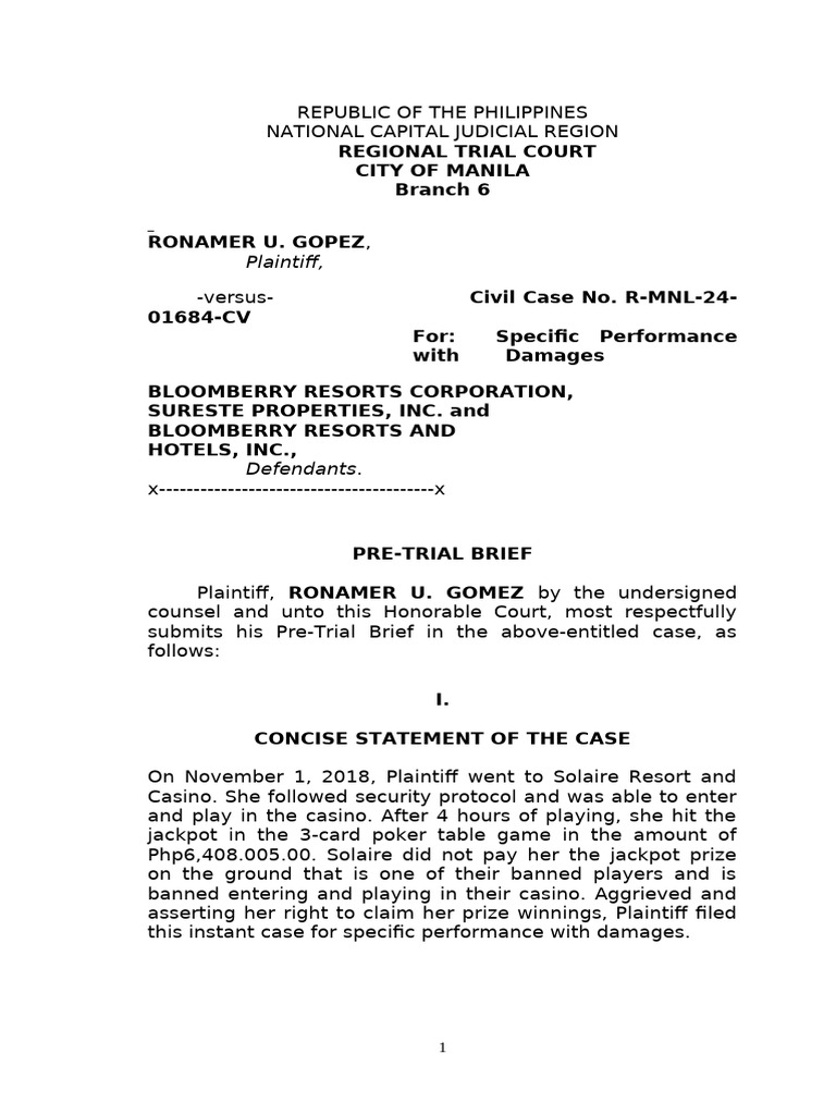 Pre Trial BRHI | PDF