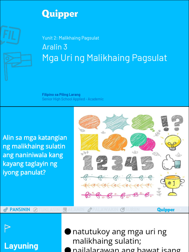 FPL 11 - 12 Q1 0203 - Mga Uri NG Malikhaing Pagsulat | PDF