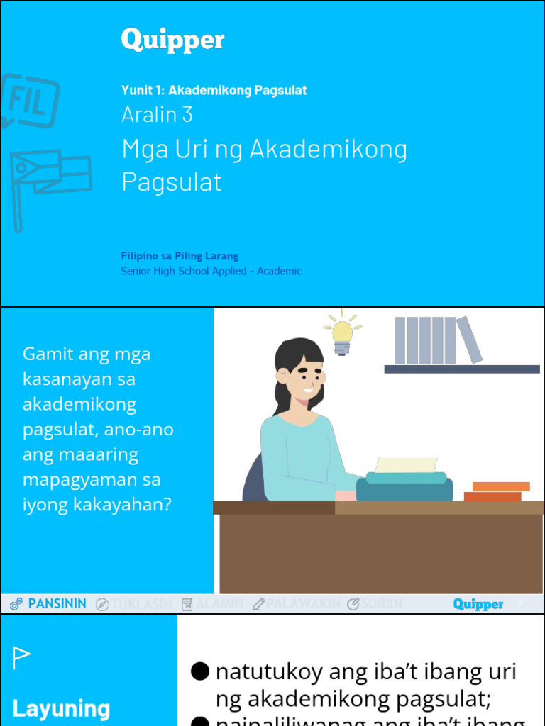 FPL 11 - 12 Q1 0103 - Mga Uri NG Akademikong Pagsulat | PDF