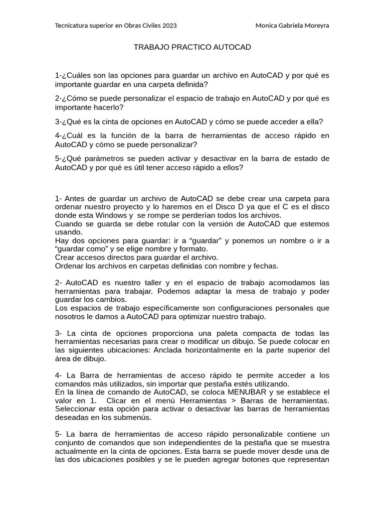 Trabajo AUTOCAD | PDF