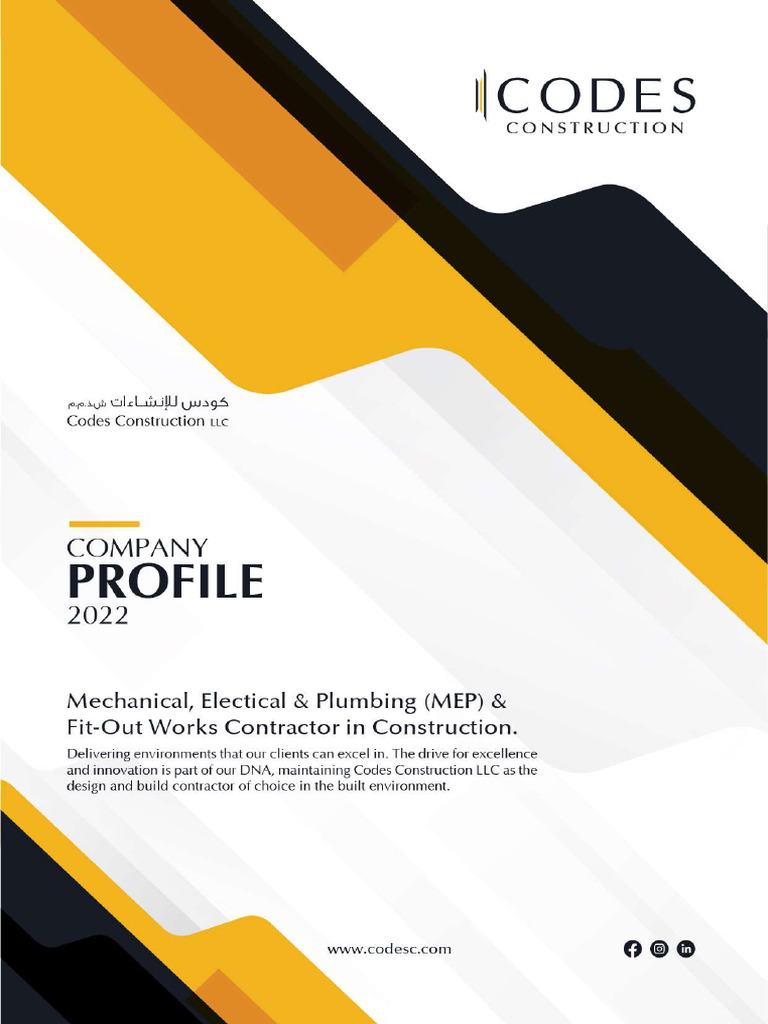 Codes Construction Company Profile | PDF