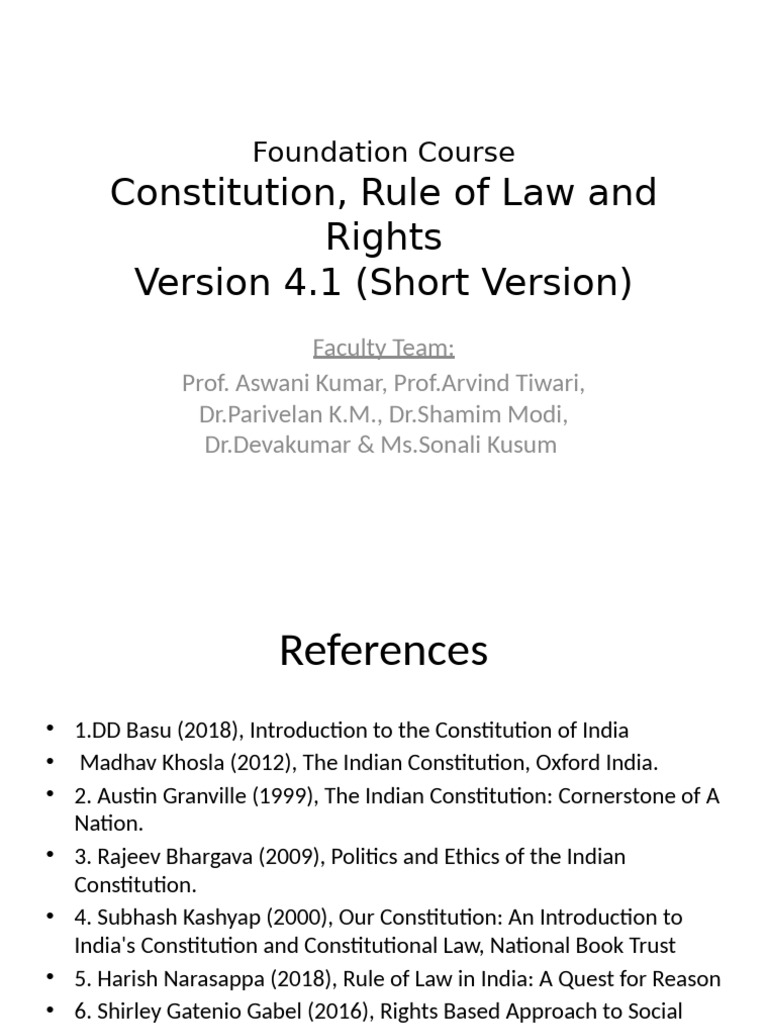 Short Version With Rule of Law Component | PDF