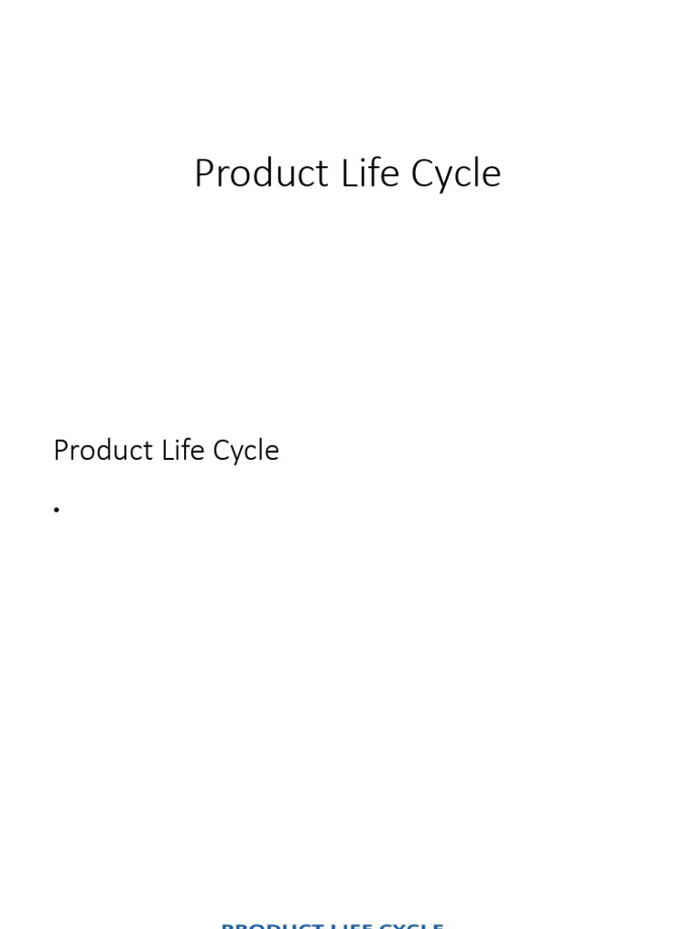 Product Life Cycle | PDF