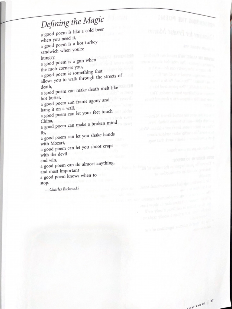 Poem - Defining The Magic | PDF