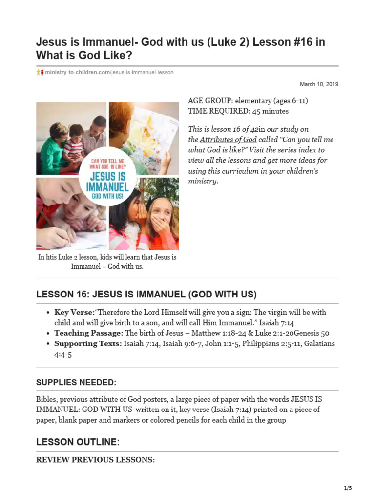 Jesus Es Emanuel | PDF