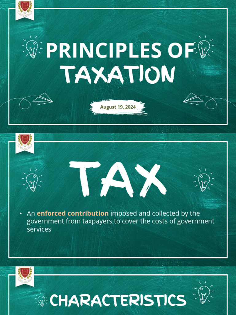 Fundamentals and Principles of Taxation | PDF