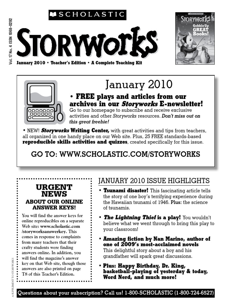 Storyworks Teacher's Edition January 2010 | PDF | Reading Comprehension ...