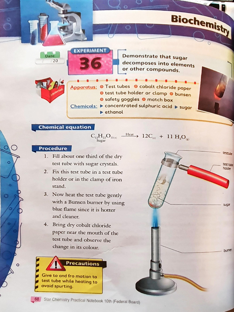 Thermal Decomposition of Sugar Experiment | PDF | Chemical Substances ...