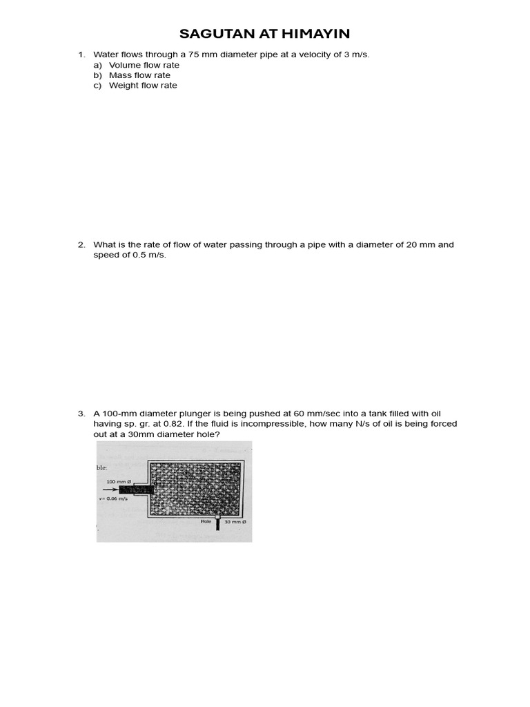 Hydraulics Practice Test 3 | PDF