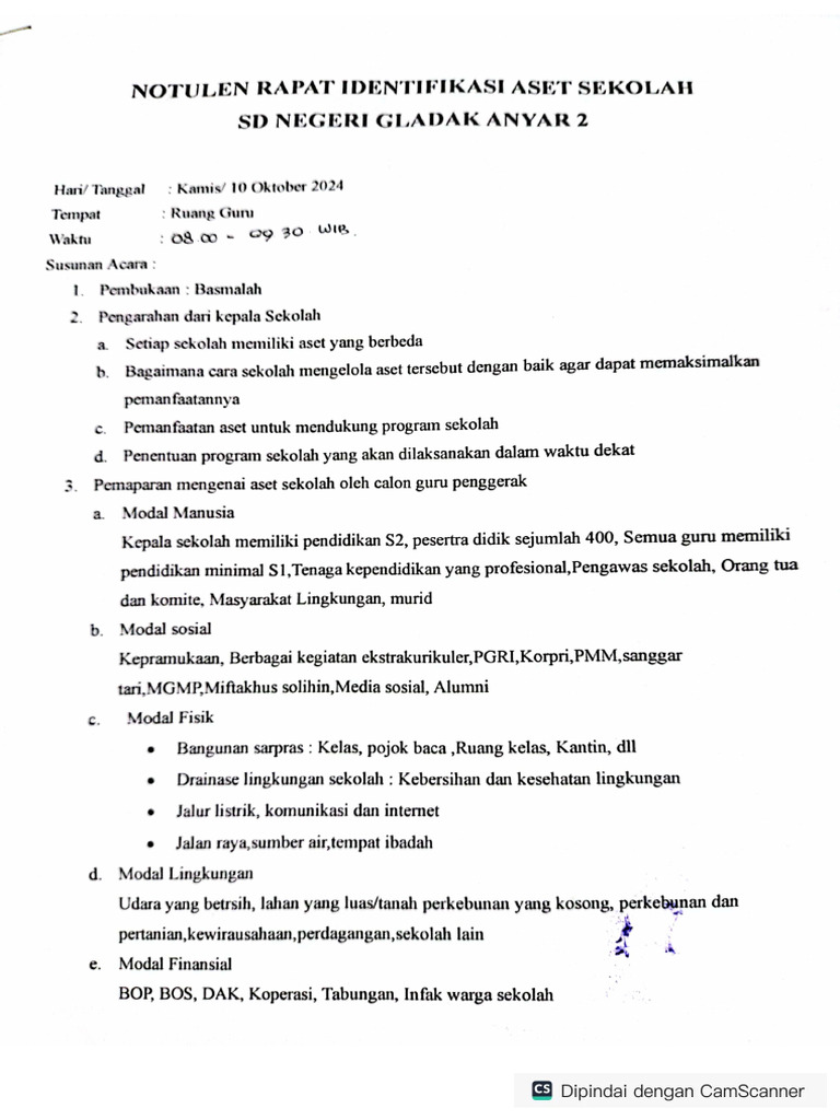 Notulen Rapat, Ga2 | PDF