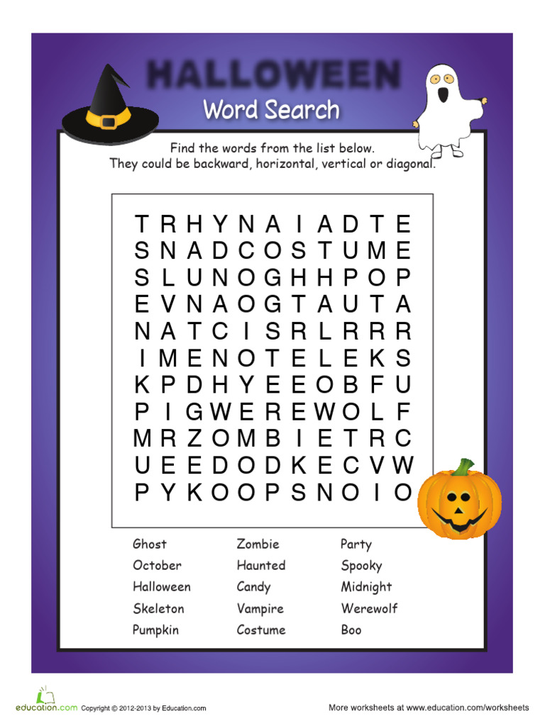 Spooky Word Search | PDF