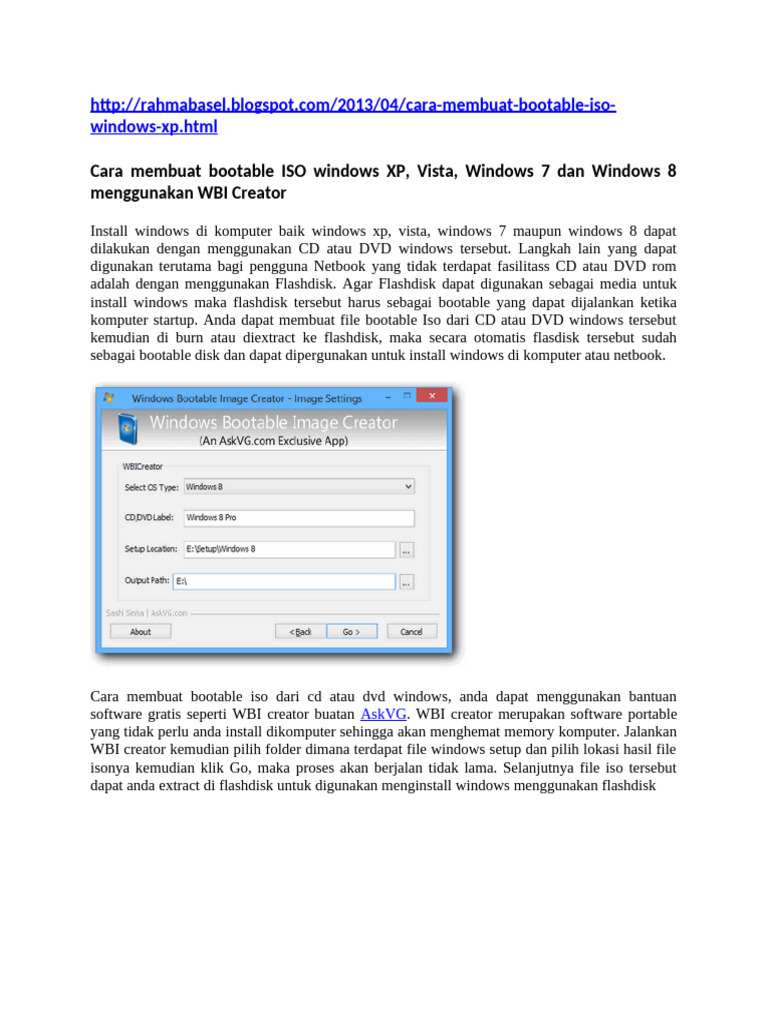 Cara Membuat Bootable ISO Windows | PDF | Komputer