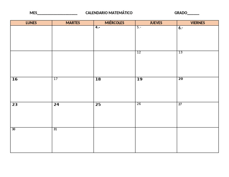 Formato Calendario | PDF