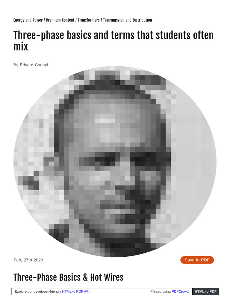 Electrical Engineering Portal Com Three Phase Basics Terms S | PDF