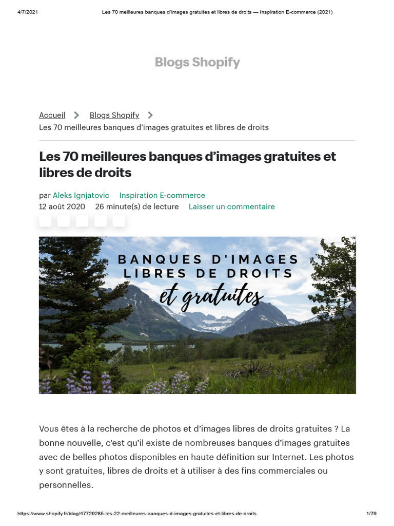 70 Meilleures Banques D'images Gratuites Et Libres de Droits | PDF