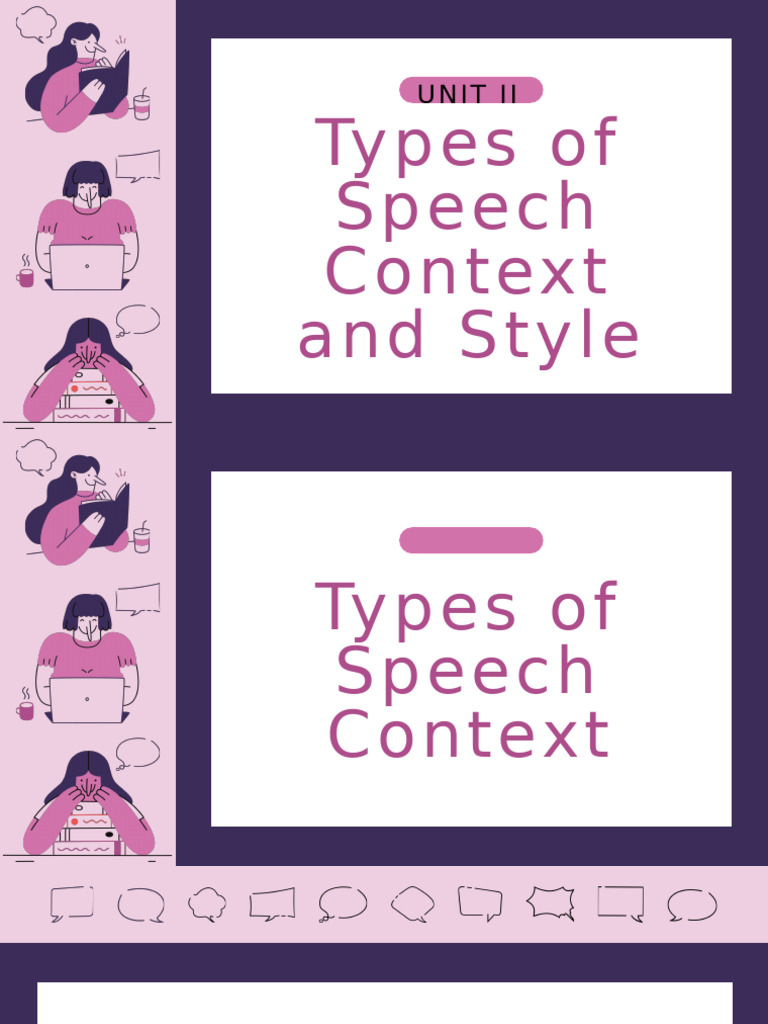 Types of Speech Context | PDF