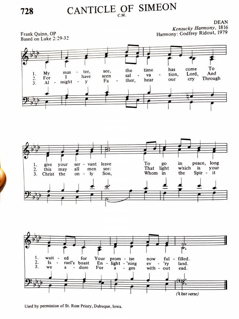 Canticle of Simeon cbw728 | PDF
